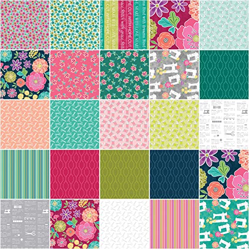 Cherry Guidry Sew Bloom Strip-Pies 40 2.5-inch Strips Jelly Roll Benartex 2.5 Inches STSWBPK 0