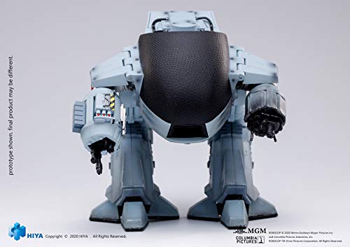 Hiya Toys Robocop: Battle Damaged ED-209 1:18 Scale Action Figure, Multicolor