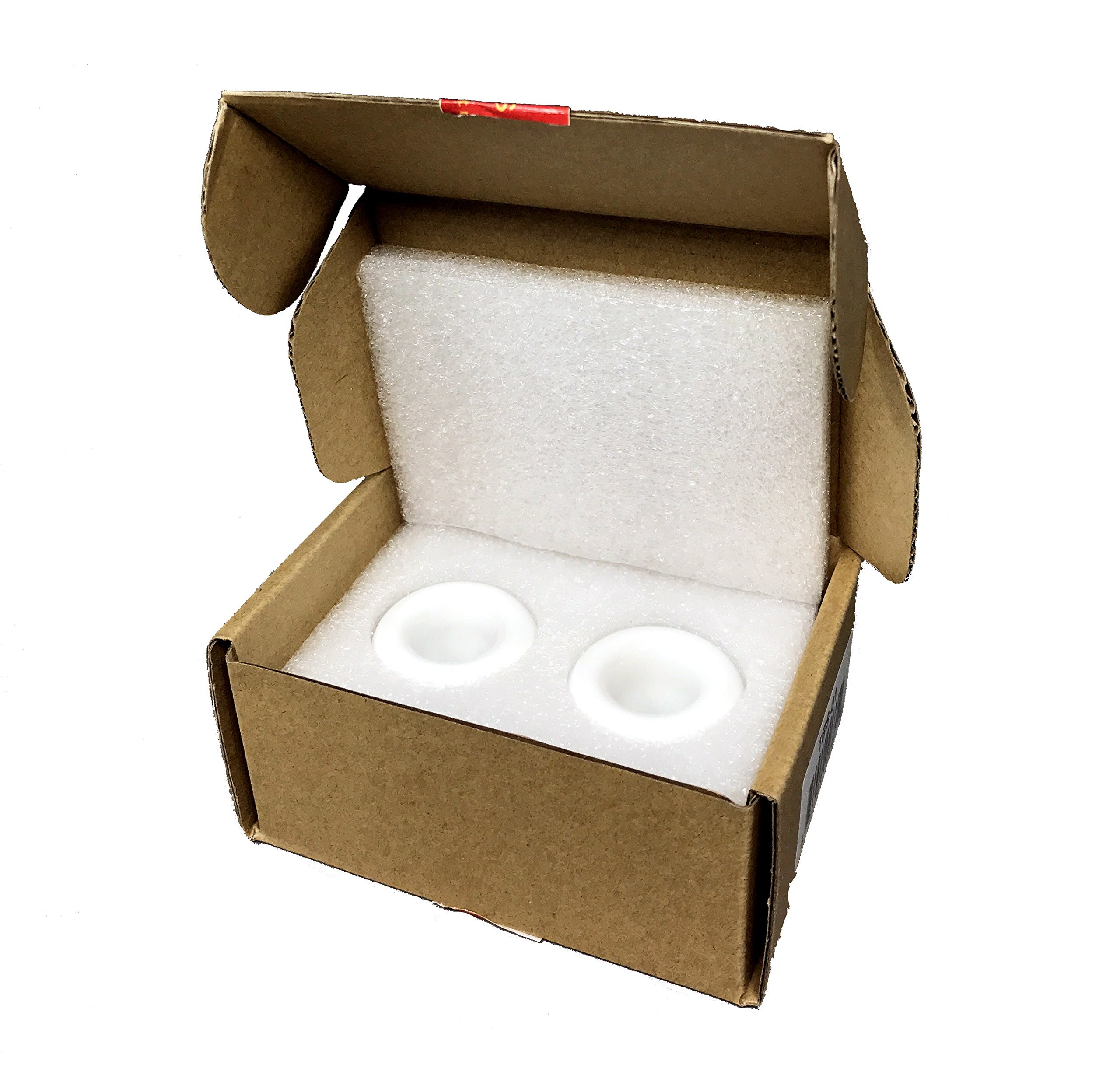 Tetra-Teknica Less is More Series TBS-01 Porcelain Toothbrush Stand, Color White, 2 per Pack