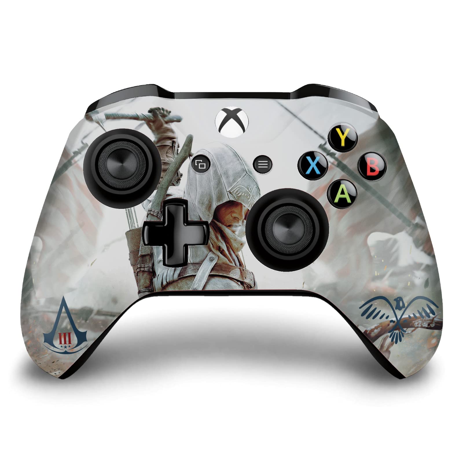 Head Case Designs Officially Licensed Assassin's Creed Game Cover III Graphics Vinyl Sticker Gaming Skin Decal Cover Compatible With Xbox One S/X Controller