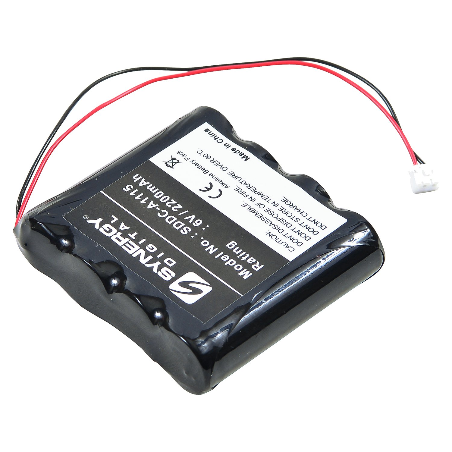 Synergy Digital Door Lock Batteries, Compatible with Saflok A28110 Replacement, (Alkaline, 6V, 2200 mAh), Replacement for Saflok X-GAA-FC42 Battery, Combo-Pack Includes: 2 x SDDC-A1115 Batteries