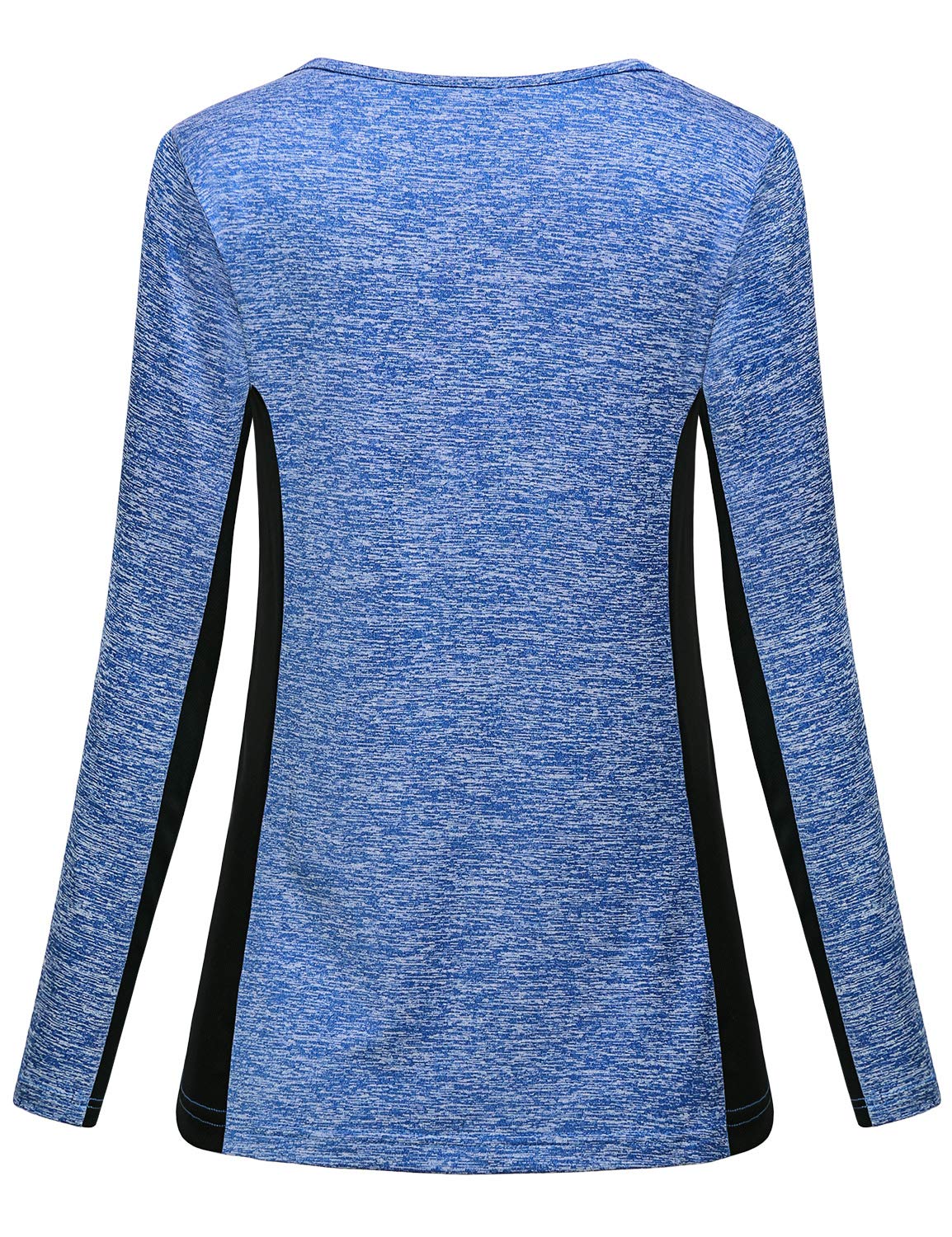 AxByCzD Exercise Tops for Women Yoga Long Sleeve Athletic Wear Running Training Performance Pilates Spring Workout Outdoor Clothes Blue XL