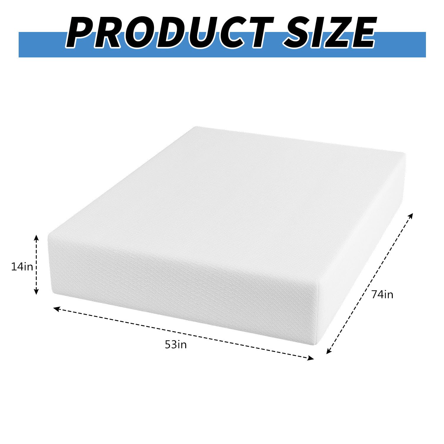 CL.HPAHKL 14 inch Gel Memory Foam Mattress Comfort Full Mattress Medium Firm Mattresses Bed-in-a-Box CertiPUR-US Certified for Cool Sleep & Pressure Relief, White