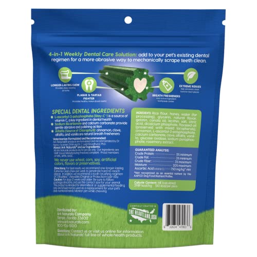 Ark Naturals Extreme Clean Brushless Toothpaste β Large Breeds, 18oz Bag β Long-Lasting Dog Dental Chew with Toothpaste Center β Freshen Breath, Reduce Plaque & Tartar with Dental Chews for Dogs