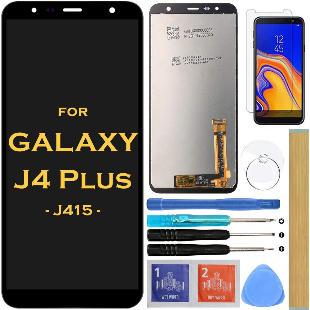 HLTECH Screen Replacement LCD Display Touch Digitizer Assembly for Samsung Galaxy J4 Plus J4+ 2018 J415 SM-J415F/DS J415FN/DS J415G/DS 6.0"(Black)