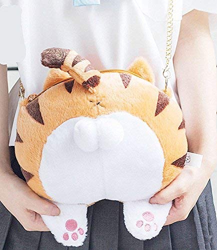 Cute Cat Butt Tail Plush Shoulder Bags Purse