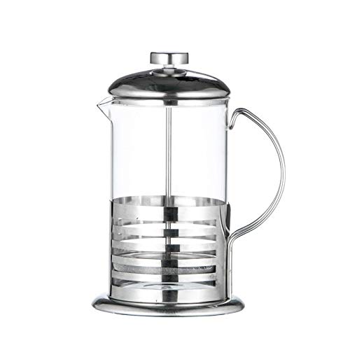 Manual Coffee Espresso Maker Pot Stainless Steel Glass Teapot Cafetiere French Coffee Tea Percolator Filter Press Plunger Easy to Use (Color : 1000ML)