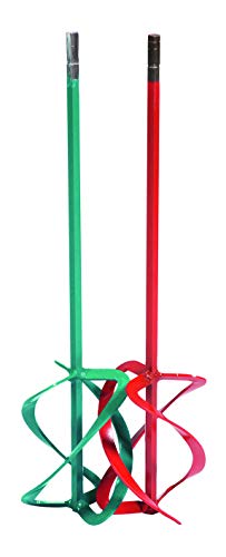 COLLOMIX Universal Mixing Paddles - MKD Series 8.3" Double Mud Mixer Drill Bit Set also for Concrete, Mortar, Epoxy and All Other Materials & HEXAFIX connection - MKD140HF