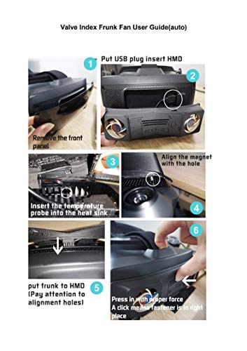 Auto Speed Control,Cooling and Radiator fan for Valve Index-Extends the life of Valve Index-Designed and 3D Printed VR games headset with USB