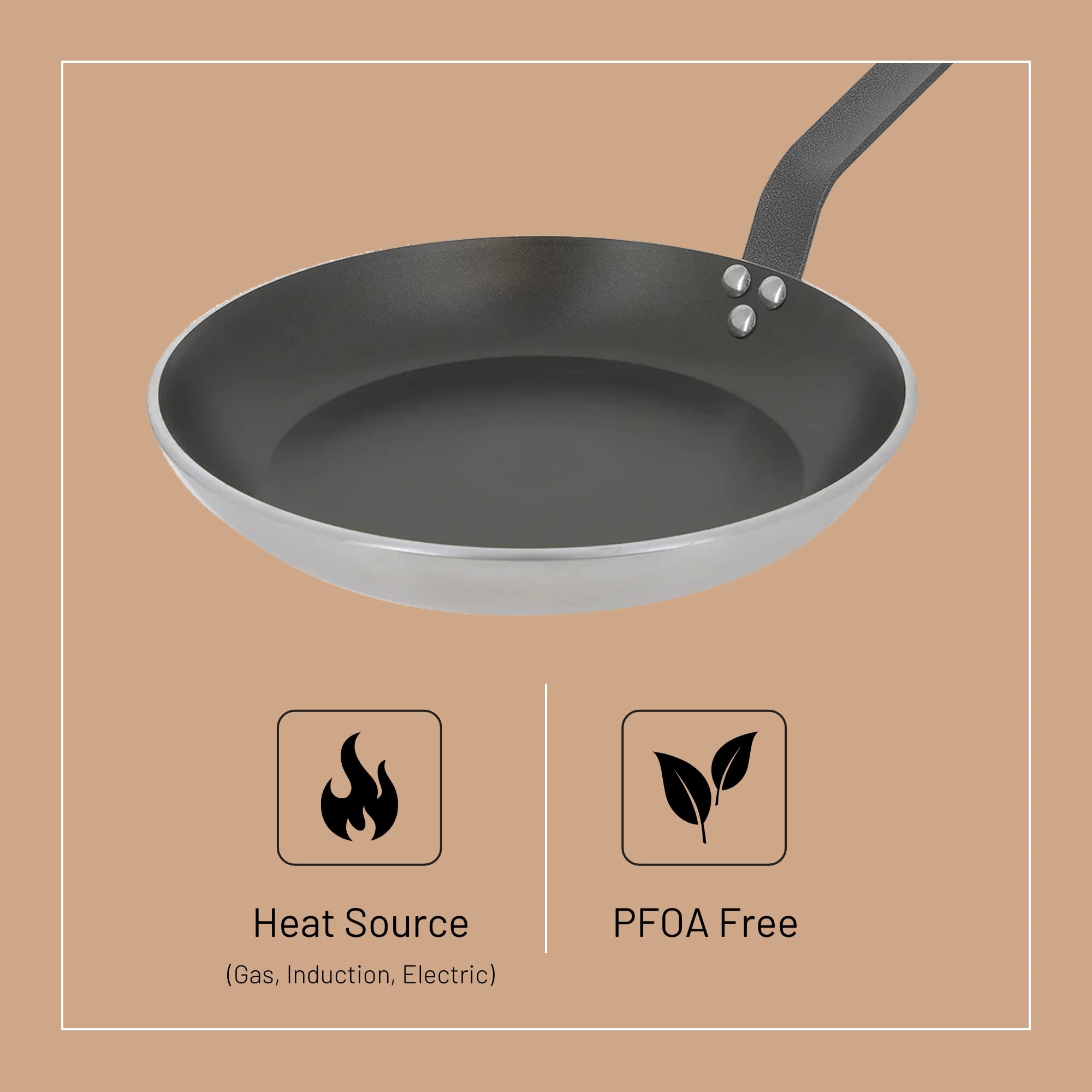 de Buyer CHOC INDUCTION Nonstick Fry Pan - 11β - 5-Layer PTFE Coating - Warp & Scratch Resistant - Made in France