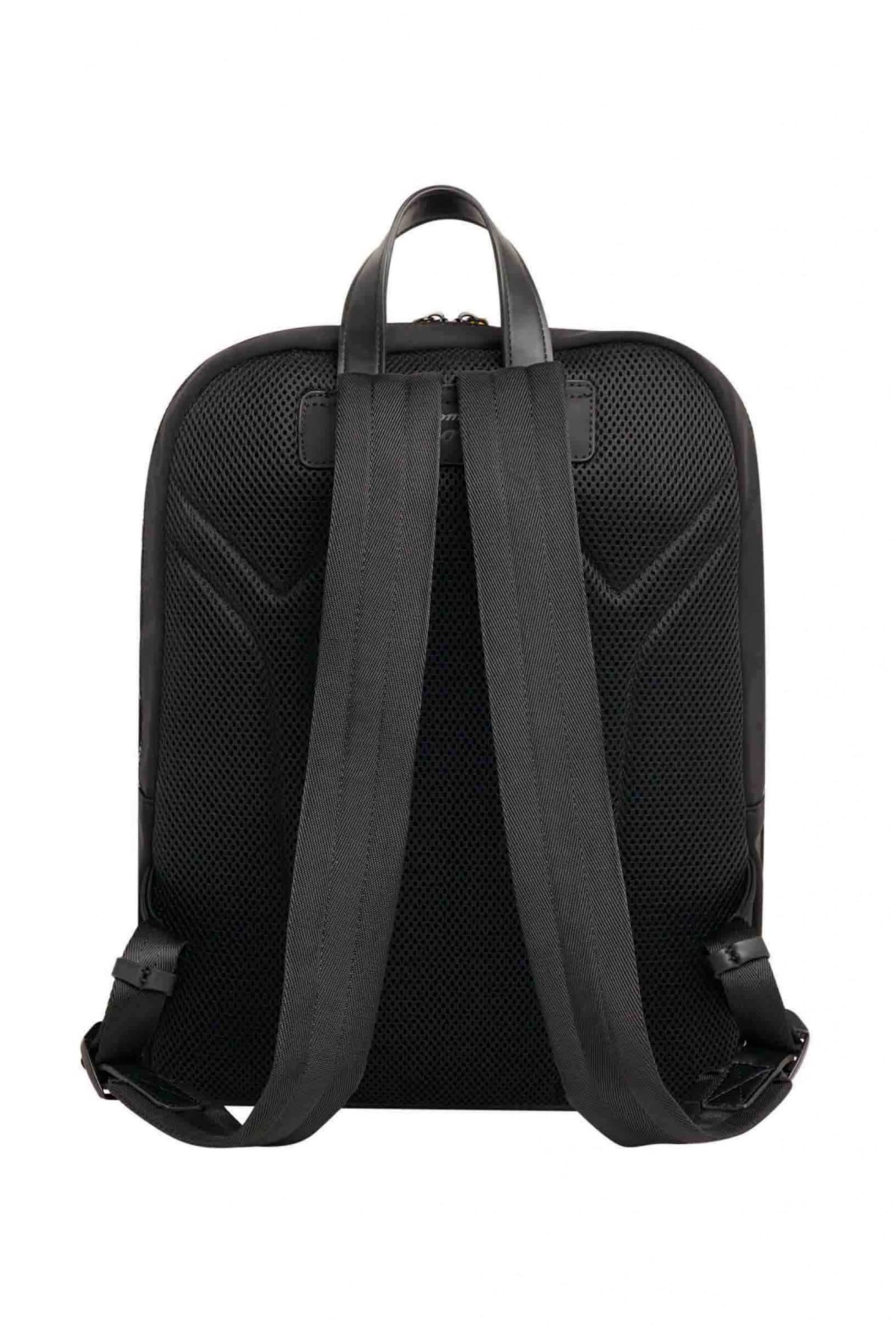 Automobili Lamborghini Men's backpack black with yellow print, Black
