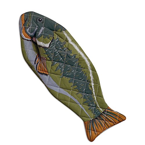 DII Cotton Lake House Fish Oven Mitts, 6 X 16.5 Set of 2, Machine Washable and Heat Resistant for Kitchen Cooking and Baking
