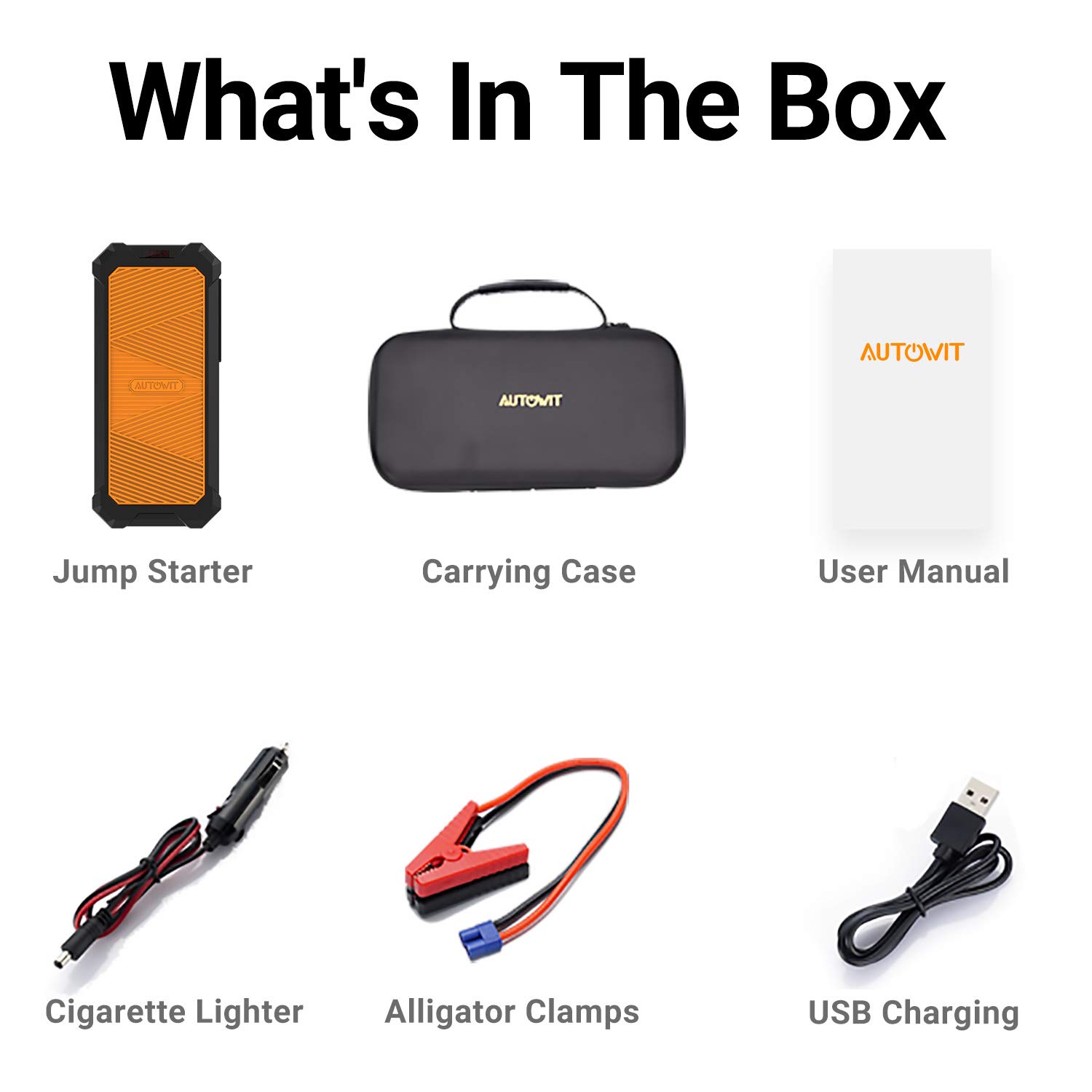 autowit SuperCap 2 Lite 12V Battery-Less Portable Jump Starter, Bulit-in Supercapacitor, No Regular Charging, Long lifespan, Work in Extreme Environment