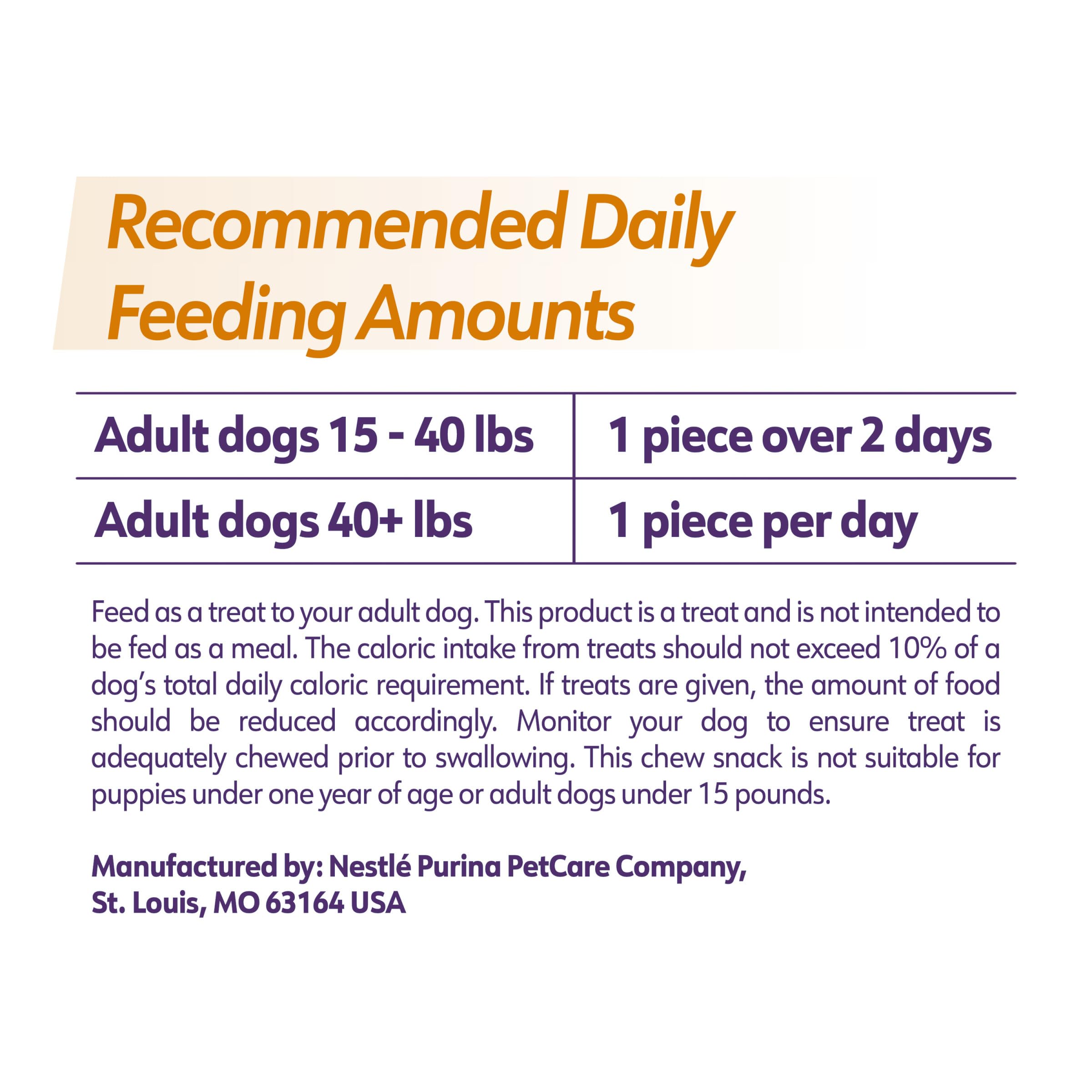 Dentalife Purina Plus Immune Support Chicken, Apple and Blueberry Flavor Large Dog Dental Chews