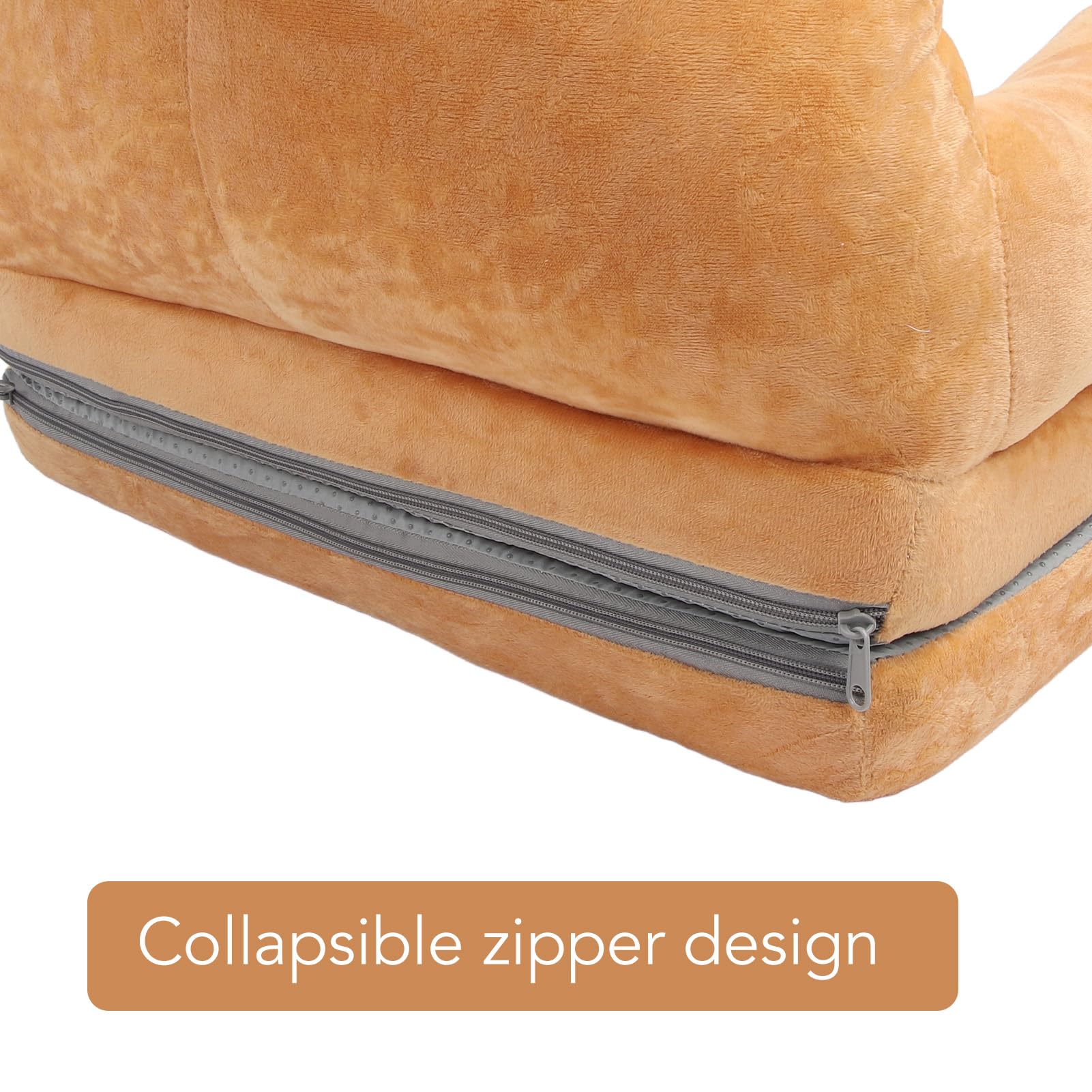 Flip Open Couch, Brown Puppy Kids Chair Couch Multifunctional Adorable Cartoon for Home for Watching TV (Folding in Half)