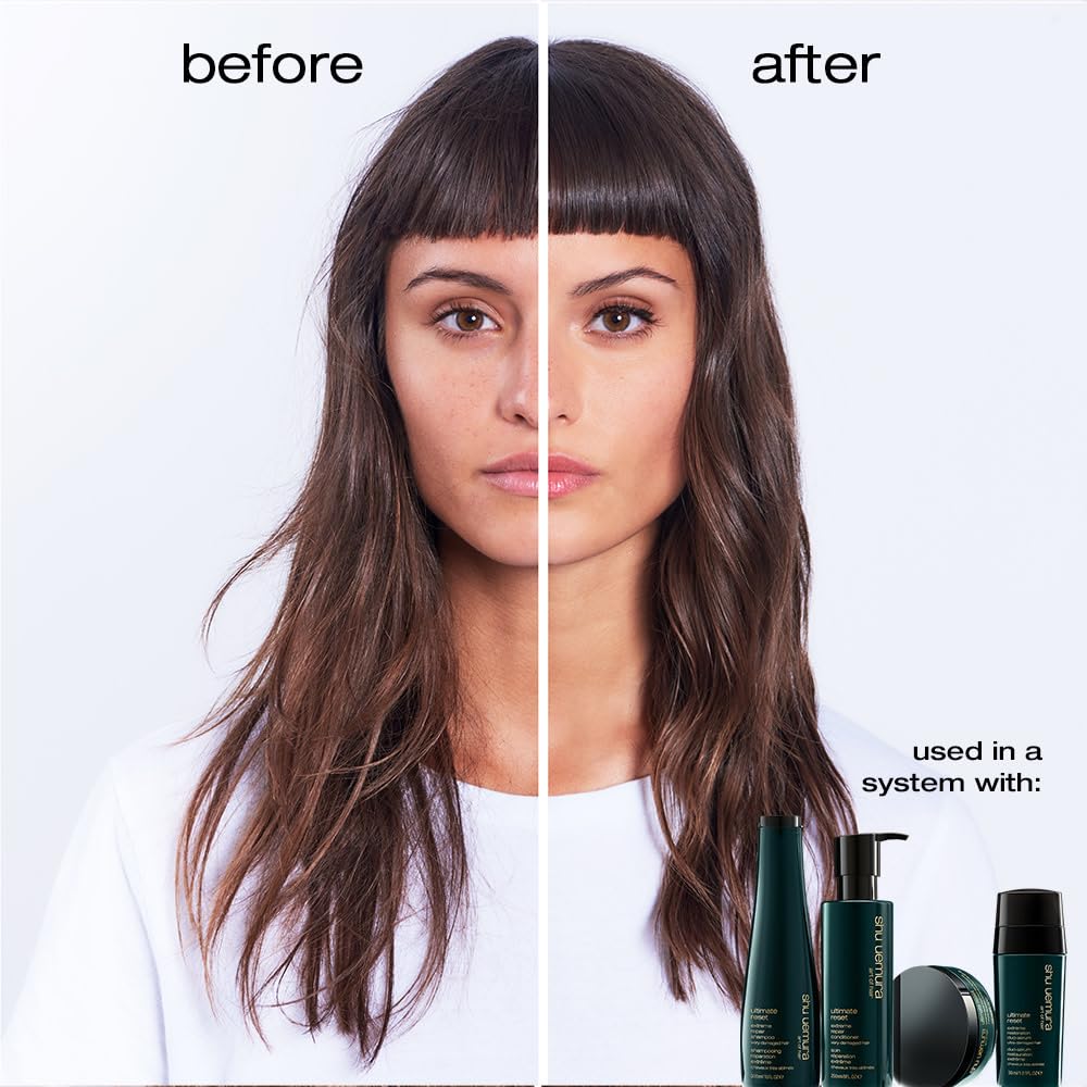 Shu Uemura Ultimate Reset Extreme Repair Hair Mask - Strengthens to Reduce Breakage and Split Ends, Deeply Conditions and Nourishes, With Japanese Rice Extract