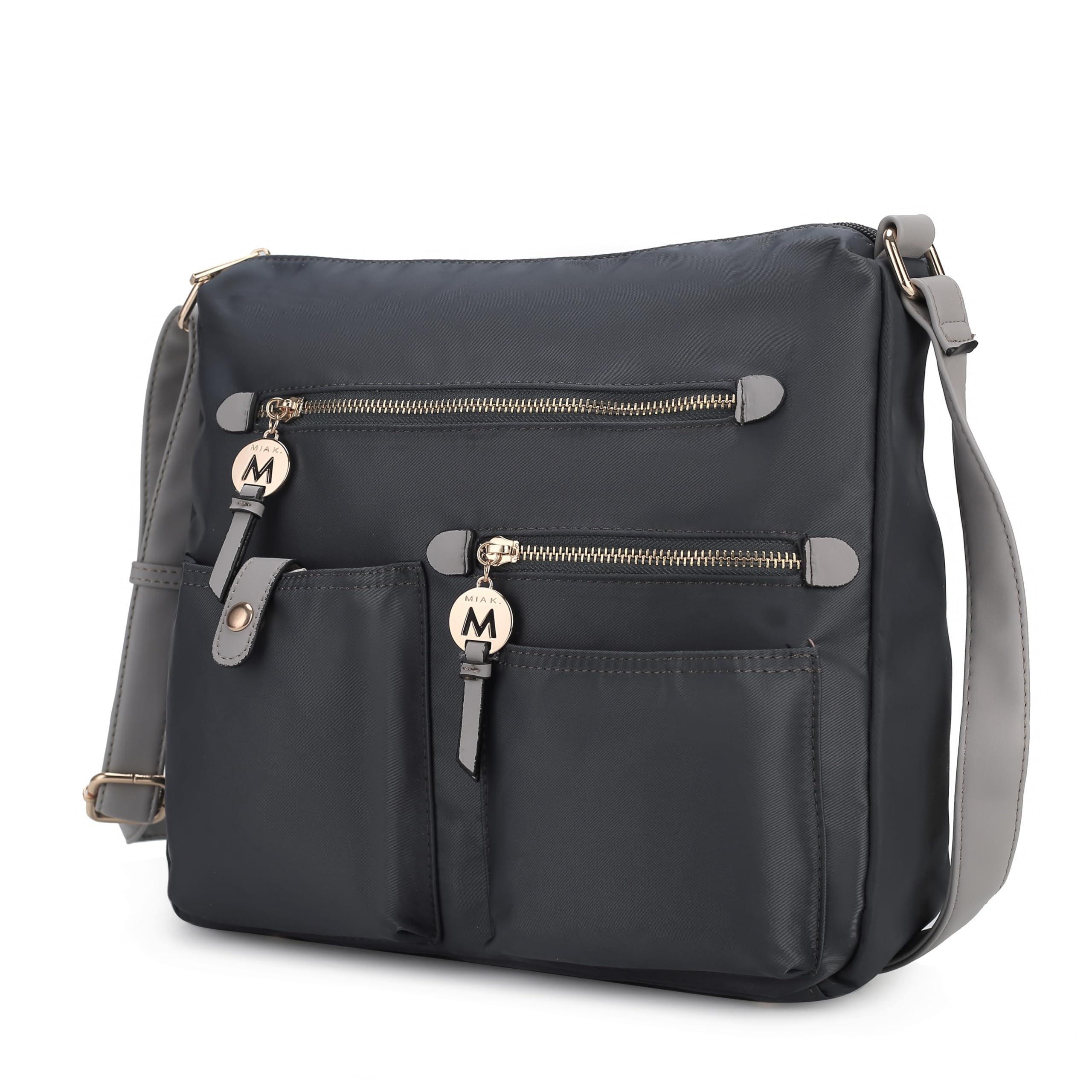 MKF Collection Crossbody Bag for Women, Nylon PocketBook Handbag Shoulder Bag Zipper Purse By Mia K