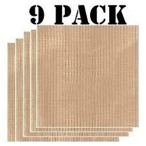 Superior 9 Pack Super Non-stick, Dupont Teflon Re-usable Food Dehydrator Sheets for Excalibur 2500, 2900, 3500, 3900 or 3926t. Sheet Measures 14” X 14” Fits Excalibur 5 and 9 Trays.