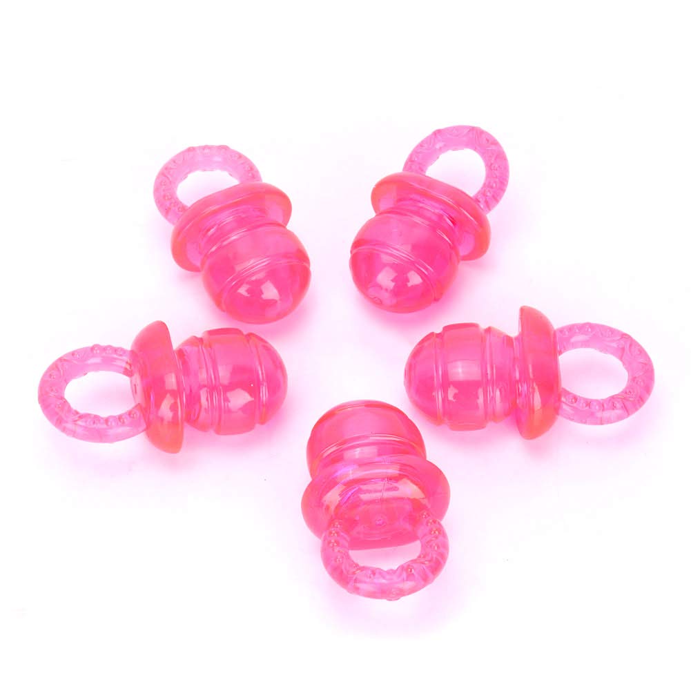 Estink Pet Chew Toy, 5PCS / Set Pacifier Shaped Pet Dogs Teether Teething Sounding Interactive Chew Toy Teeth Cleaning Interactive Training Play Toy Pet Supplies (Red)
