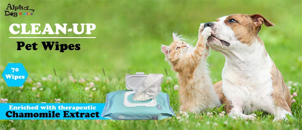 Deodorizing Hypoallergenic Heavy Duty Thick Durable Pet Grooming Wipes Unscented Cleans Face, Ears, Body, Butt and Eyes β Bath Alternative, Super Convenient, Ideal for Home or Travel (Pack of 1)