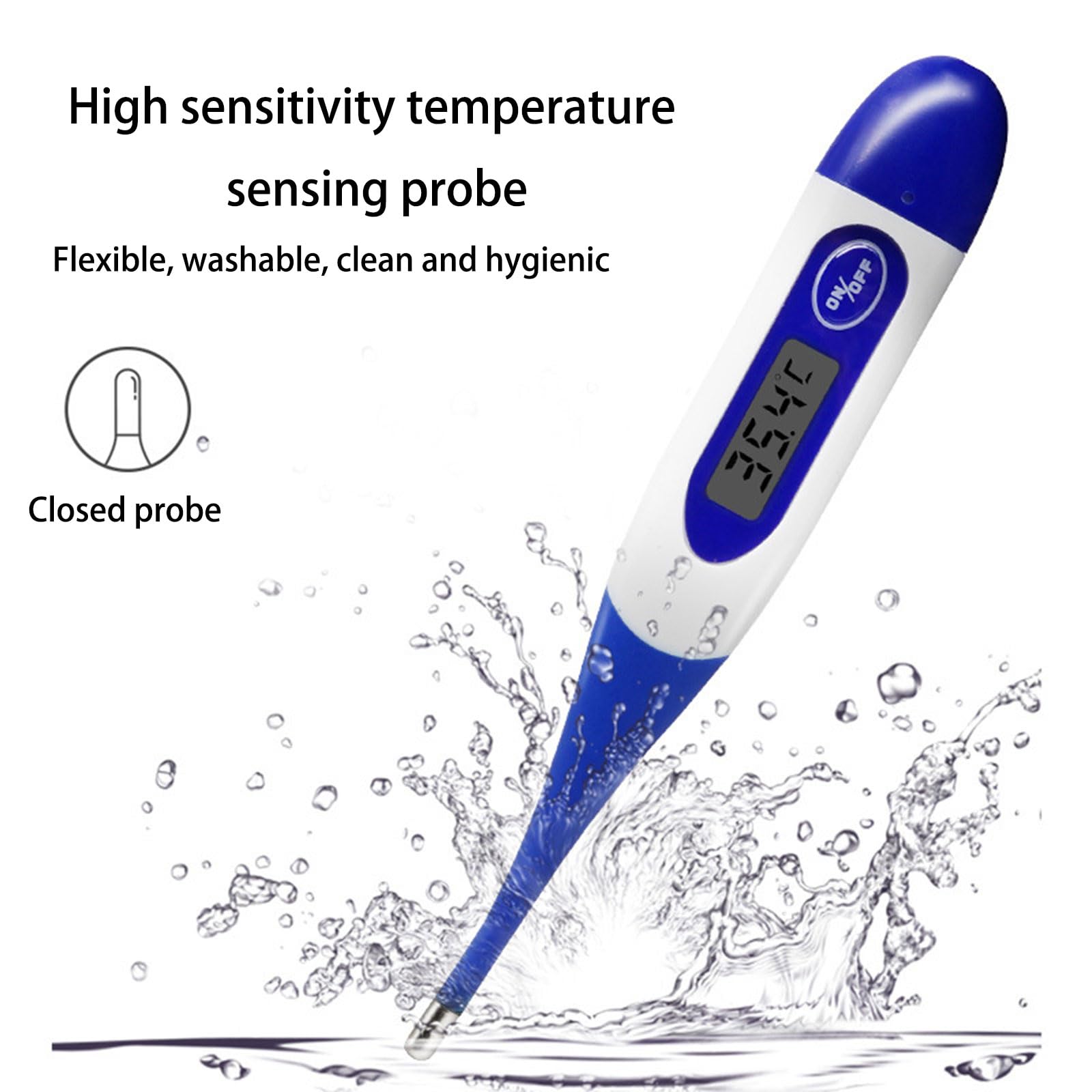 Long-Lasting Waterproof Thermometer for Pet Health Washable Pet Thermometer Device for Monitoring and Treating Pets Poultry Thermometer Digital Poultry Thermometer Chicks