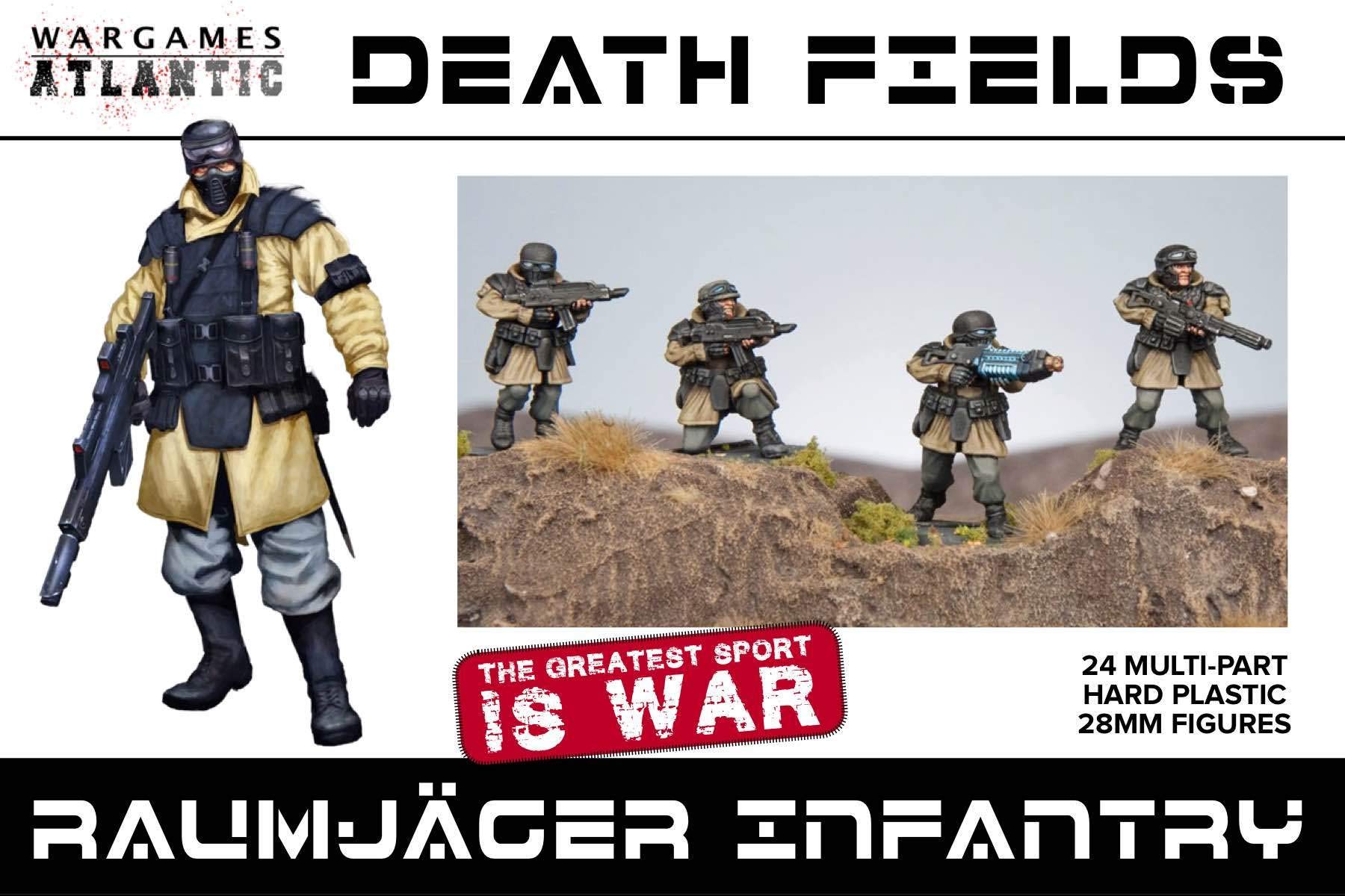 Death Fields - Raumjäger Infantry (24 Figures) Multi-Part Hard Plastic (HIGH Impact POLYSTYRENE) 28MM Figures…