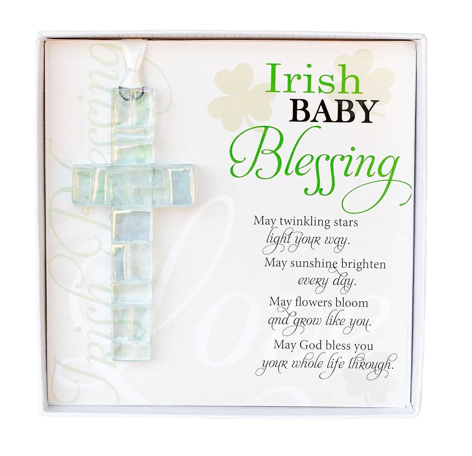 The Grandparent Gift Irish Baby Blessing Handmade in USA Cross- Irish Baby Gift for Baby Girl or Boy (Cross)