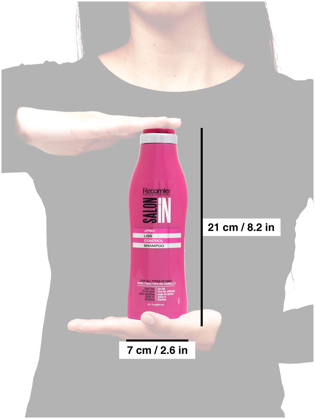 RECAMIER 34110 Professional Salon In Residue and SLS Free Strengthening Shampoo | Deep Cleansing Split End Mender | Tratamiento para el Cabello Seco y Maltratado 10.1 OZ