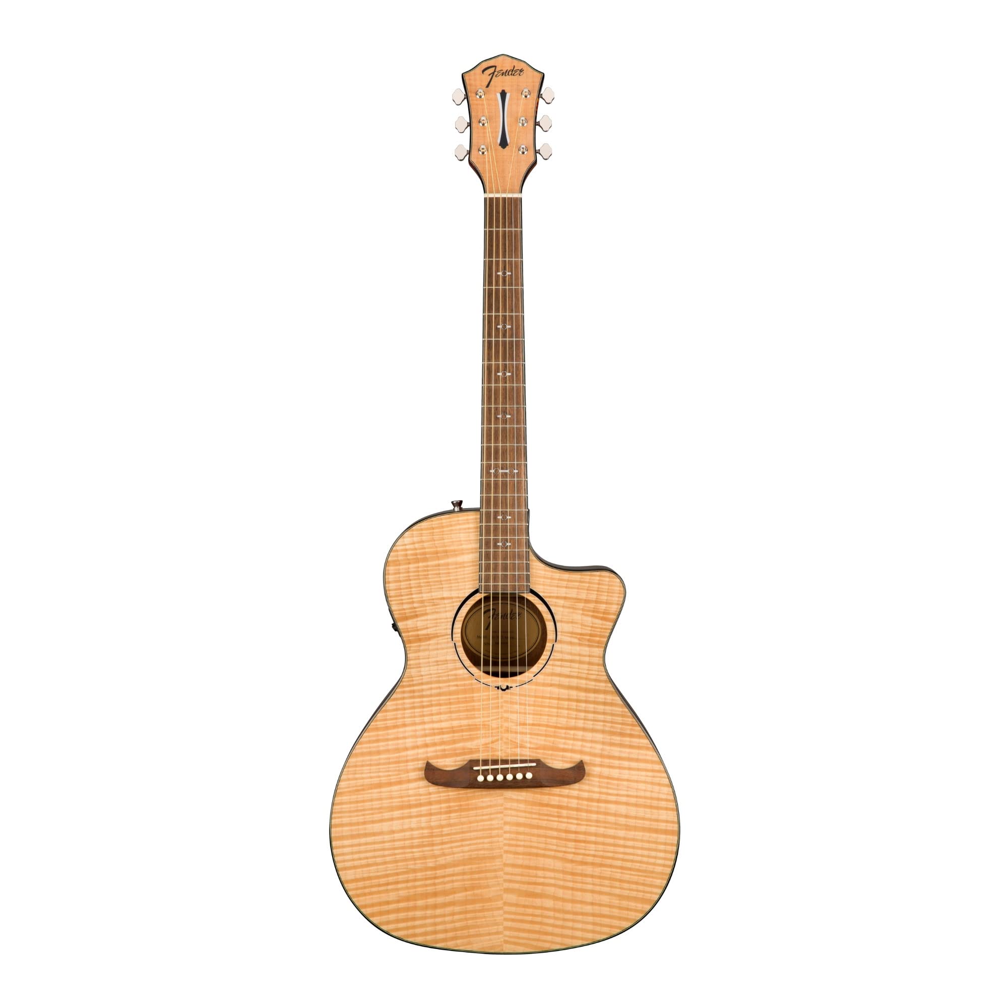 Fender FA-345CE Auditorium Cutaway Acoustic Guitar, with 2-Year Warranty, Natural