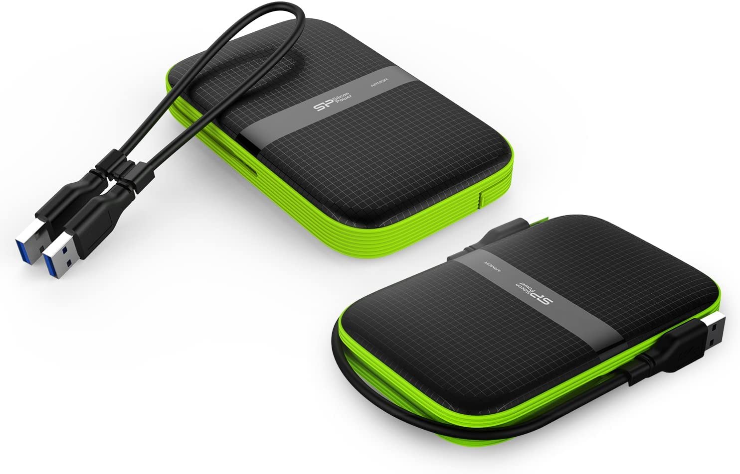 Silicon Power 5TB Rugged Portable External Hard Drive Armor A60, Shockproof USB 3.0 for PC, Mac, Xbox and PS4, Black