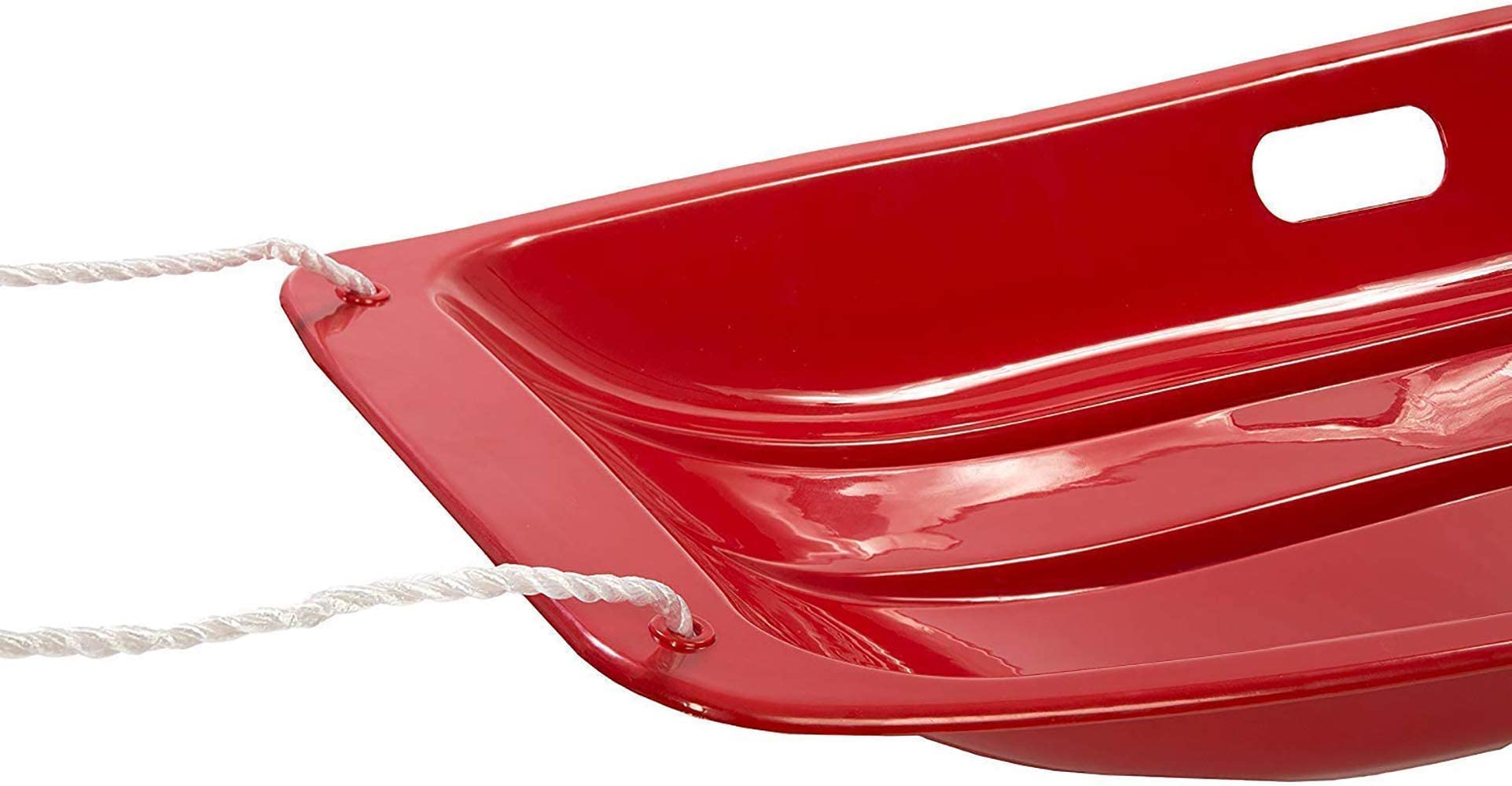 Avalanche Brands - 35" Classic Downhill Toboggan Snow Sleds - Red & Pink