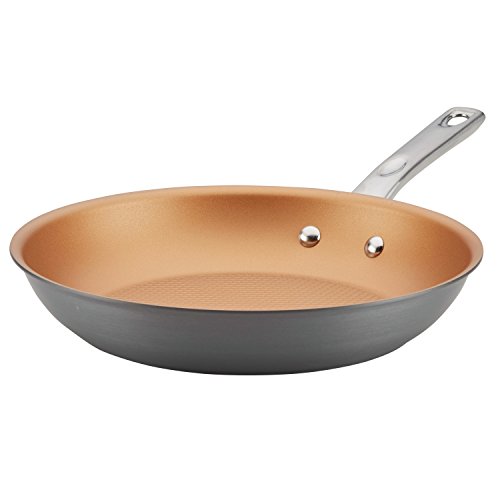 Ayesha Curry Home Collection Hard Anodized Nonstick Frying Pan / Fry Pan / Hard Anodized Skillet - 11.5 Inch, Gray