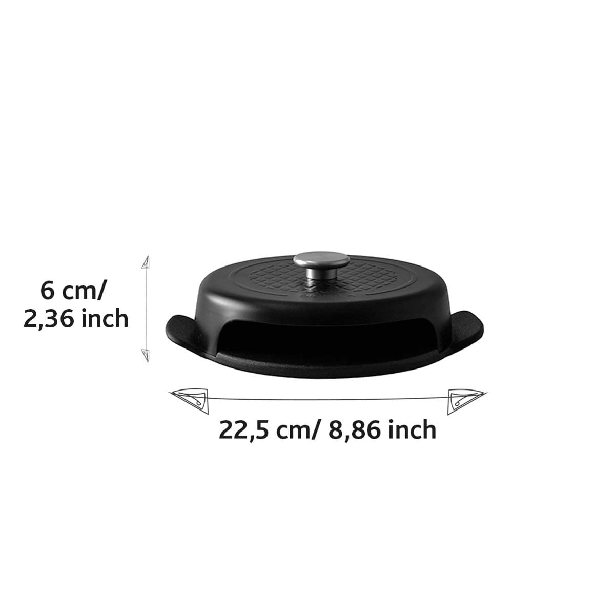 Boska Stainless Steel Pizza Baker - Cast Iron Pizza Pan - For Cooking, Baking, Grilling - Durable, Even-Heating, and Versatile Kitchen Cookware - Dual Handle Pan