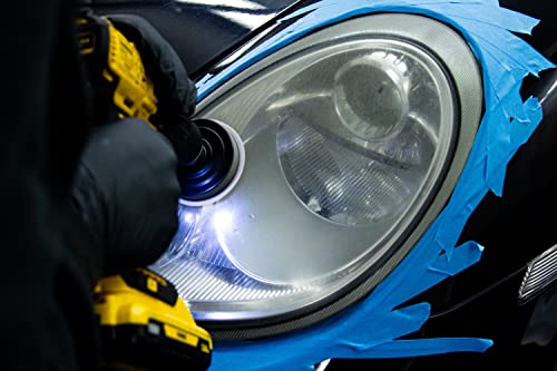 Autoglym Headlight Restoration Complete Kit, Quickly Restore Cloudy And Discoloured Headlights, Designed For Use With An Electric Drill, Includes Sanding Discs, Restoring Compound And Microfibre Cloth