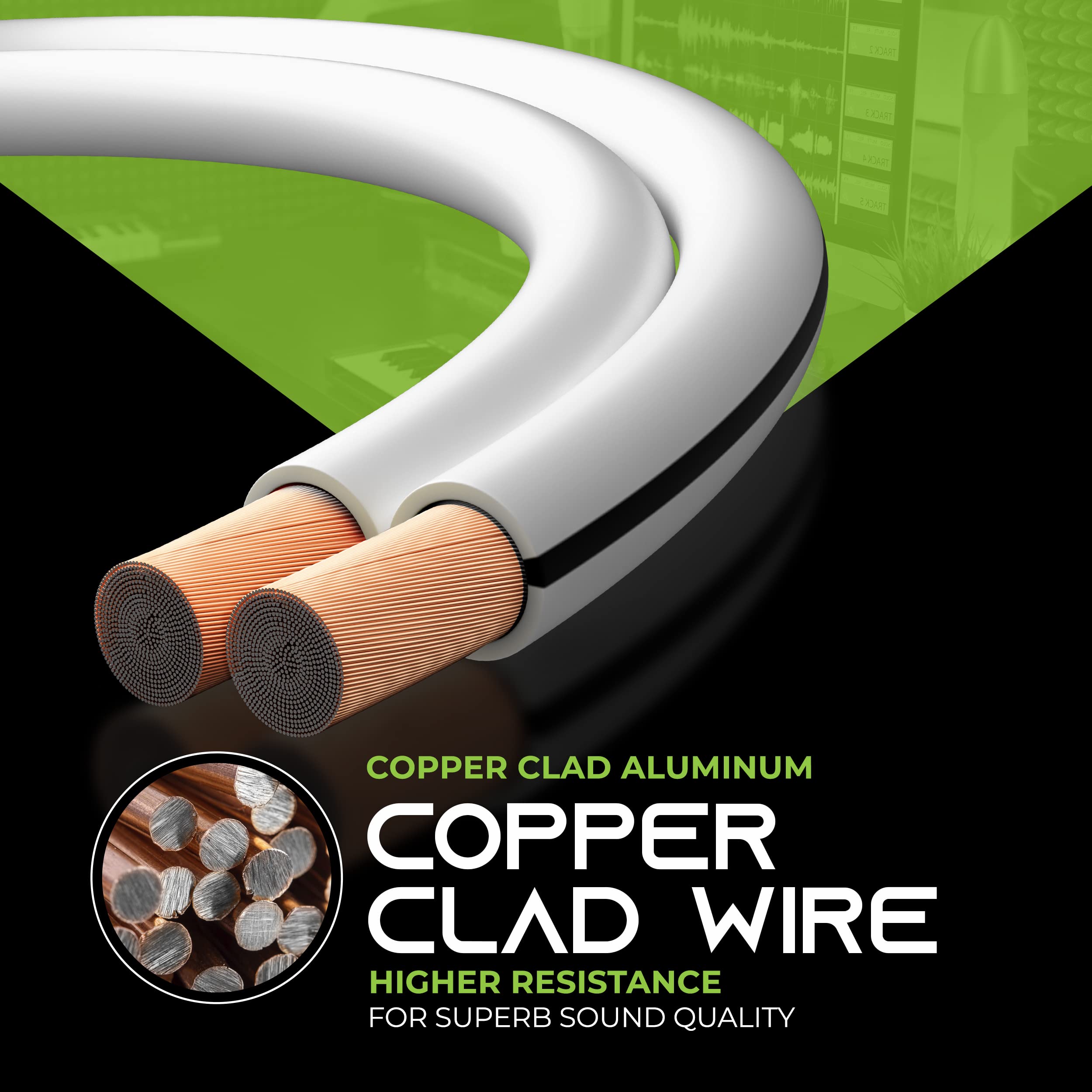 GearIT 12AWG Speaker Wire, Pro Series 12 Gauge Speaker Wire Cable (200 Feet / 60.96 Meters) Great Use for Home Theater Speakers and Car Speakers, White