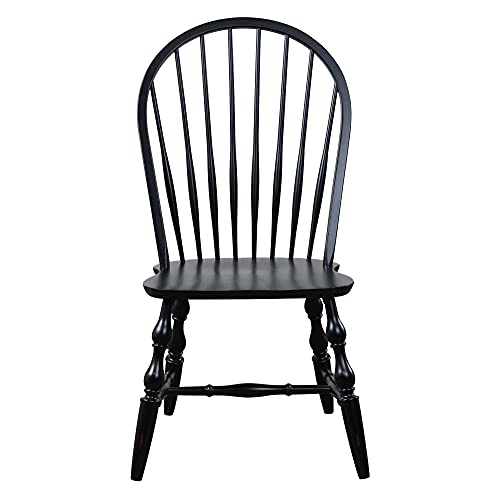 Sunset Trading Windsor Dining Chair Set, 41", Antique Black