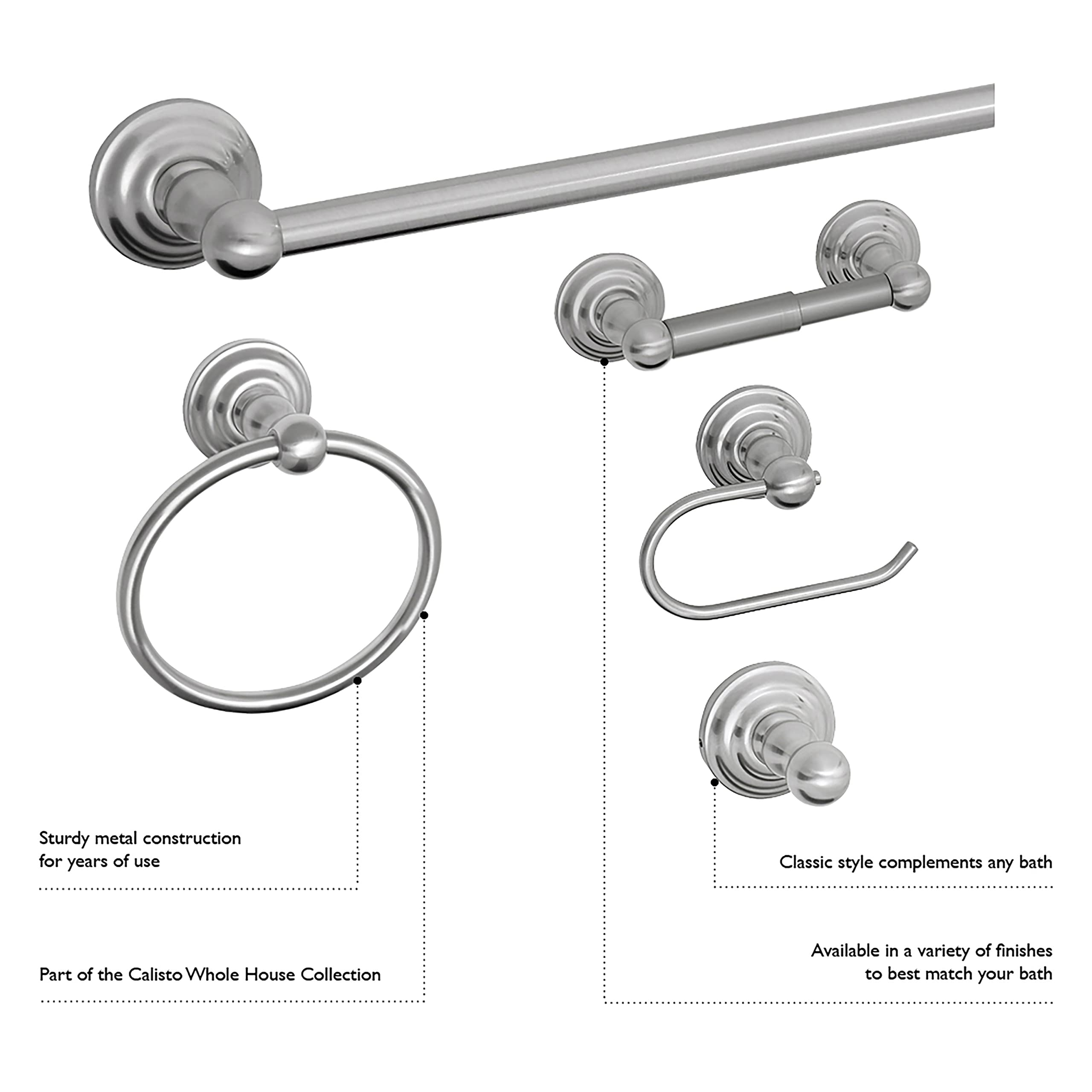 Design House 538363 Calisto Toilet Paper Holder, Satin Nickel, One Size