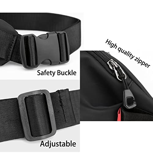 DAZZLESUN Men Waterproof Sling Bag Travel Waist Bag Woman Lightweight Gray Crossbody Shoulder Backpack for Biking Hiking Work