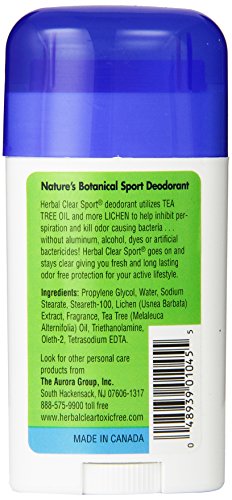 Herbal Clear Sport Deodorant Stick 1.80 Ounces