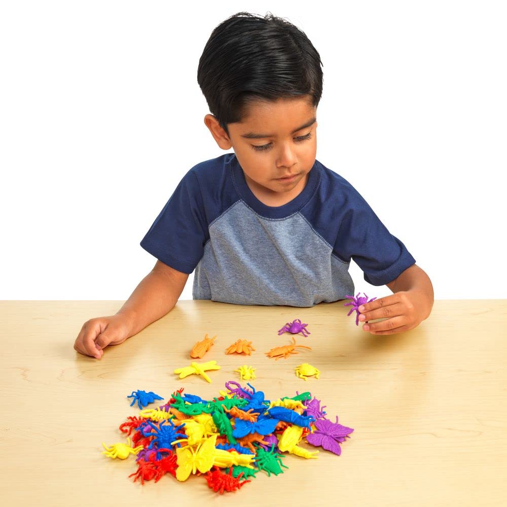 Excellerations Math Manipulatives Set of 144 Bug Counters 1-1/2 inches -2 inches, STEM Educational Toy for Mathematics, Preschool (Item # Buggy)