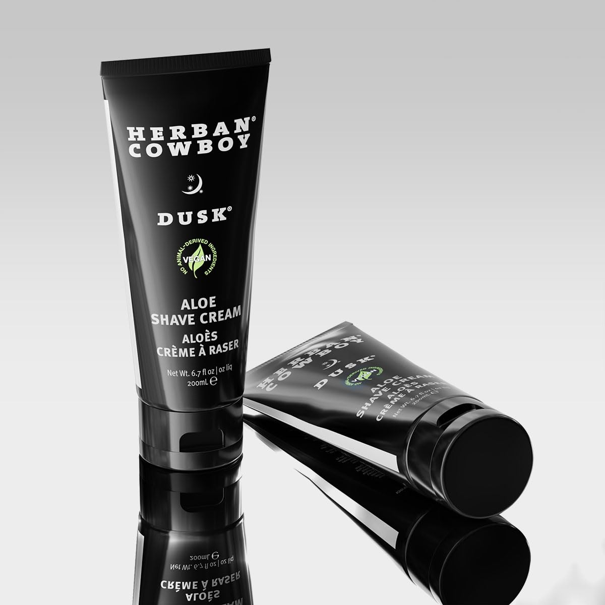Herban Cowboy Premium Shave Cream Made with Olive Oil, Aloe, and Peppermint (Dusk, 6.7 Fl Oz)