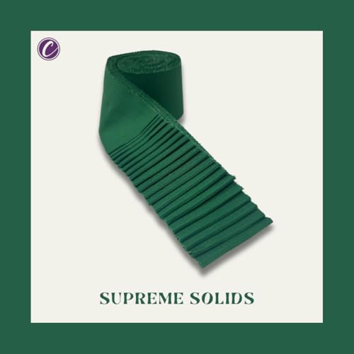 Choice Fabrics Supreme Solids - Jelly Roll (20 cuts) - Premium 100% Cotton Quilting Fabric (Fern Green), FE-62210-001