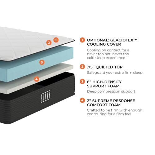 Brooklyn Bedding Plank Firm California King Mattress |Two-Sided TitanFlex Firm/Ultra Firm Technology |Cooling Top |10 Year Warranty