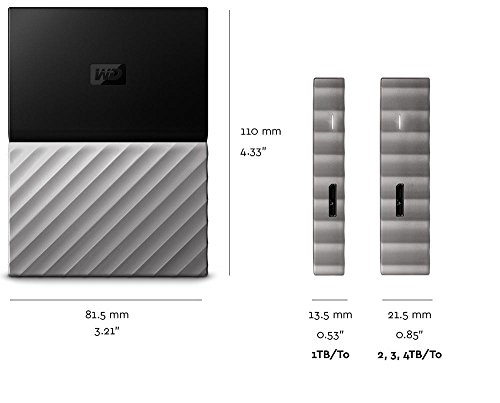 WD 2TB White-Gold My Passport Ultra Portable External Hard Drive - USB 3.0 - WDBFKT0020BGD-WESN