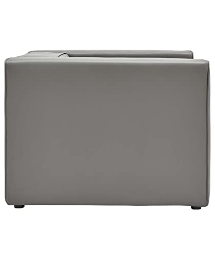 Modway Mingle Vegan Leather Lounge Armchair, Gray