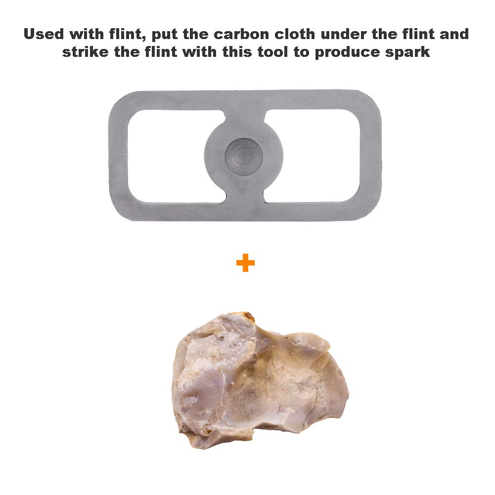 Firestarter Tool Outdoor Survival Camping Hunting Highcarbon Steel Fire Starting Tool Flint and Steel Flint and Steel