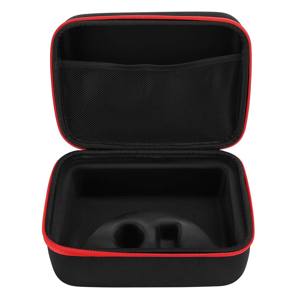 Hopcd VR Gaming Headset Carrying Case Nylon Hard Travel Case for Oculus Go VR Headset Protective/Collection Bag, with A Pocket for VR Controller(Black Red)