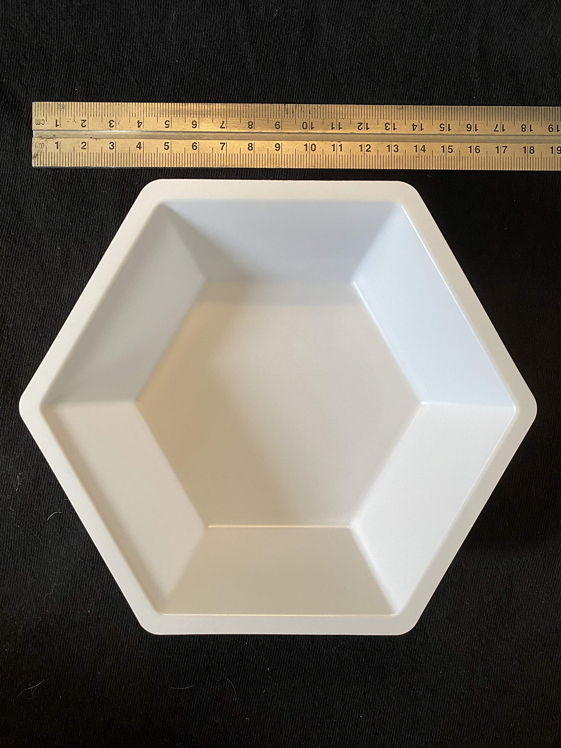 Hexagonal Weighing Boats, W-H127-WA-50, 127mm, Extra-Large, White Anti-Static, Pack of 50