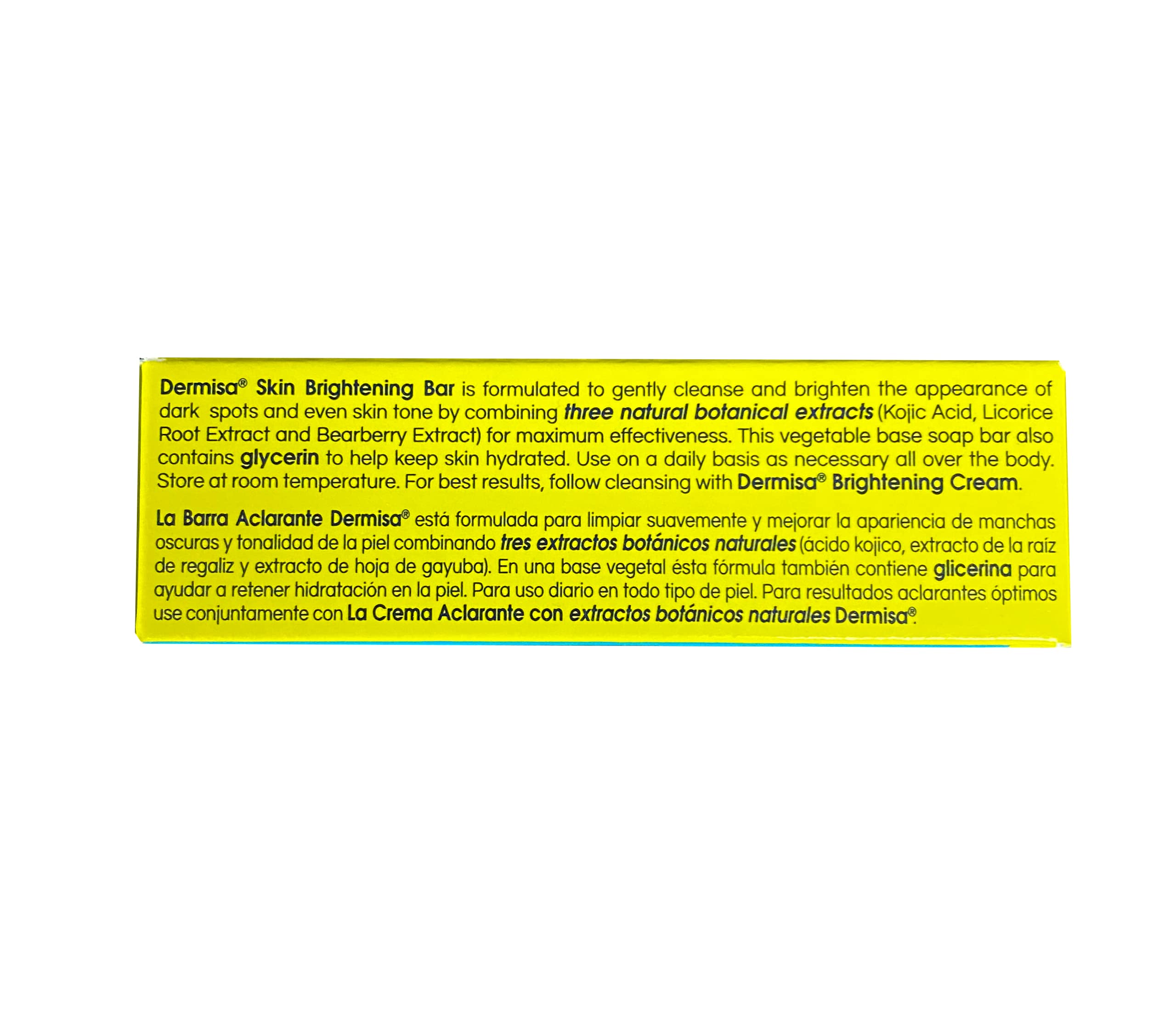 Dermisa Brightening Bar with Kojic Acid, Licorice Root, Bearberry Extract | NO PARABENS, NO SULFATES | 3 OZ | Pack of 3