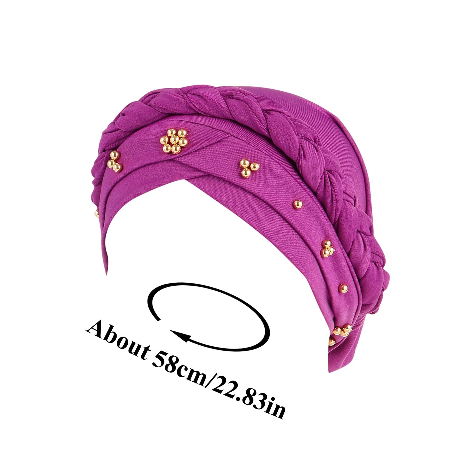 Base Ball Cap Wrap Headwear Hat Women Cap Beaded Braid Headscarf Turban Baseball Caps Hats Hats Hats Coffee